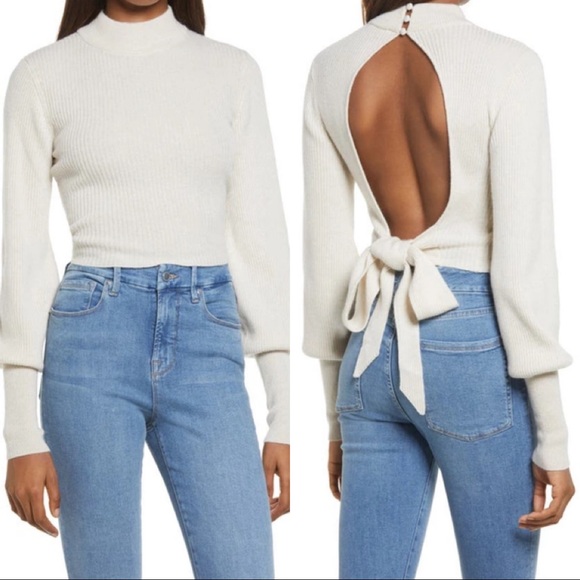 Reformation | Sweaters | Reformation Ostrea Open Back Cashmere Sweater ...
